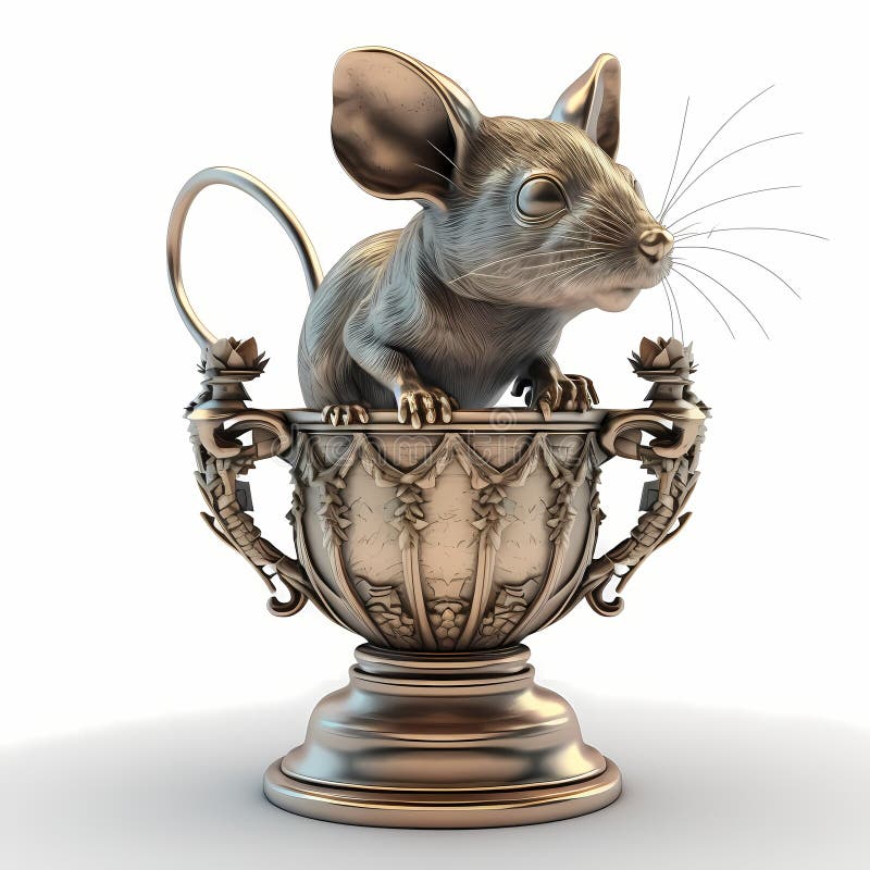 Mouse Trophy. Generative AI Stock Illustration - Illustration of sport ...