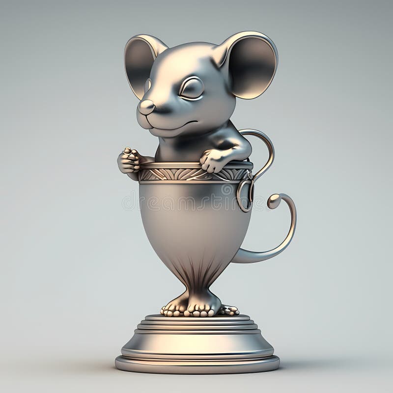 Mouse Trophy. Generative AI Stock Illustration - Illustration of ...