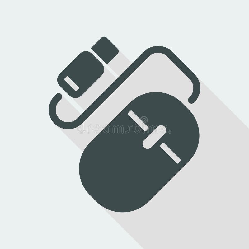 Mouse Usb - Vector Flat Minimal Icon Stock Vector - Illustration of ...