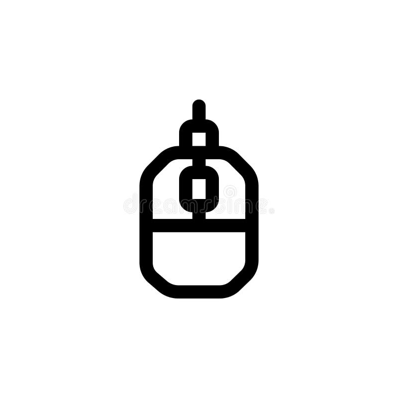 Mouse Vector Icon. Computer Component Icon Outline Style. Perfect Use ...