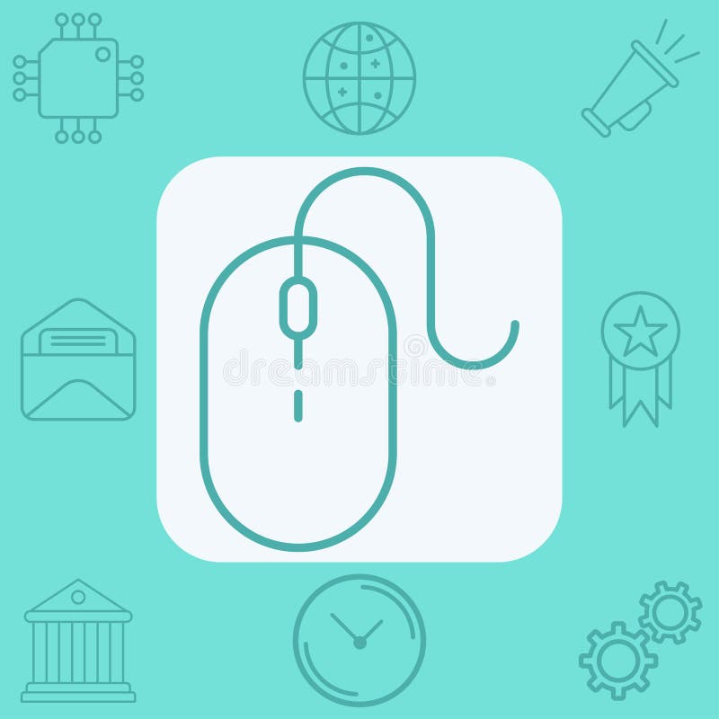 Mouse Vector Icon Sign Symbol Stock Illustration - Illustration of ...