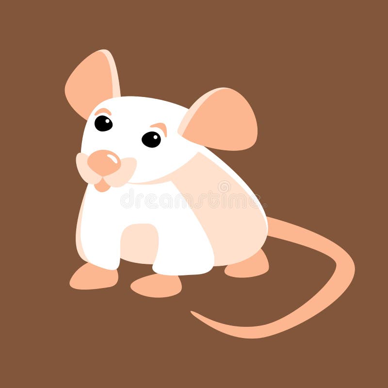 Mouse Vector Illustration Style Flat Stock Vector - Illustration of ...