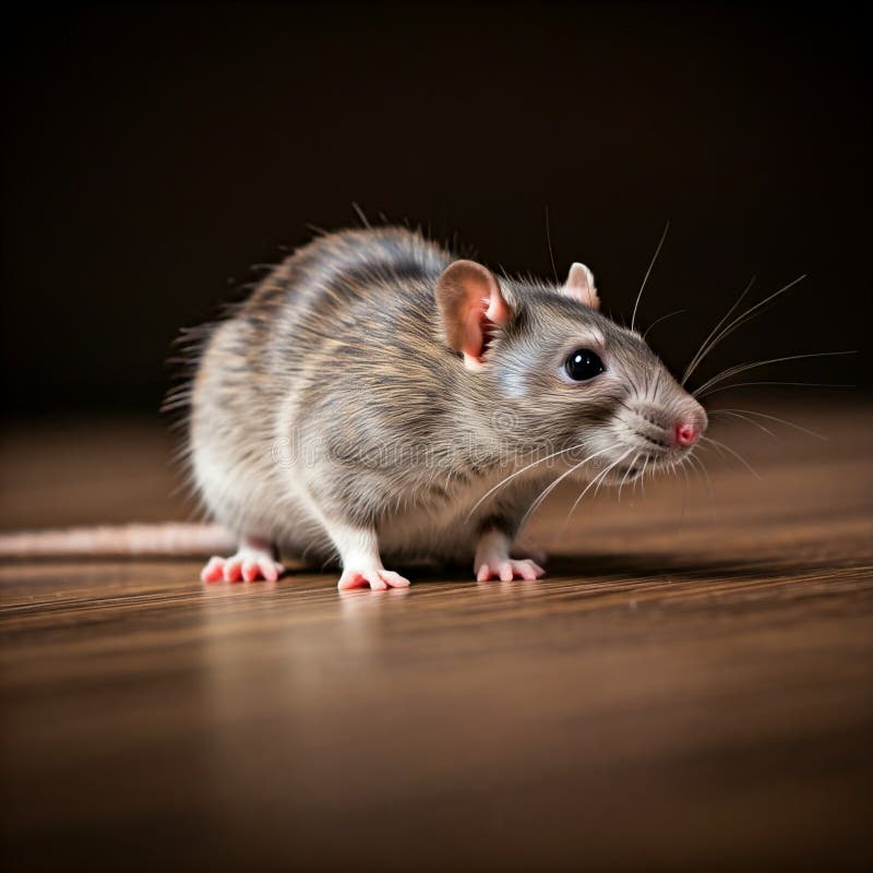 A Mouse Walking on the Floor Stock Illustration - Illustration of ...