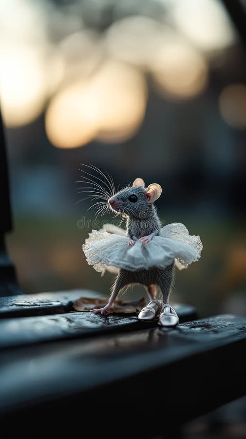 Mouse is Wearing a Tutu and Dancing. Stock Image - Image of outdoor ...
