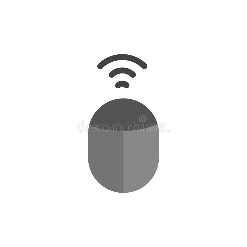 Mouse, Wifi, Computer Flat Color Icon. Vector Icon Banner Template ...