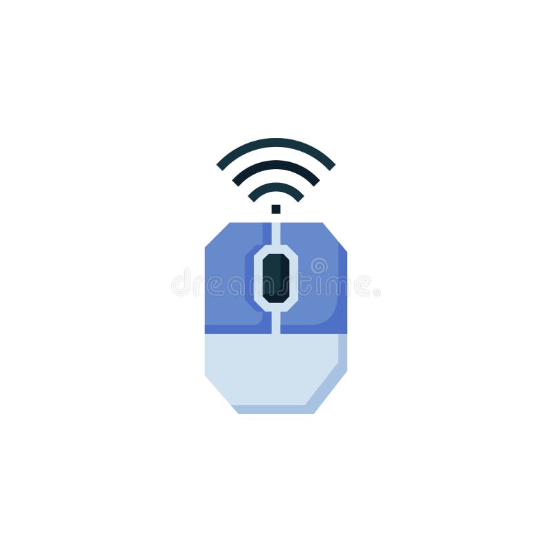Mouse Wireless Vector Icon. Computer Component Icon Flat Style. Perfect ...