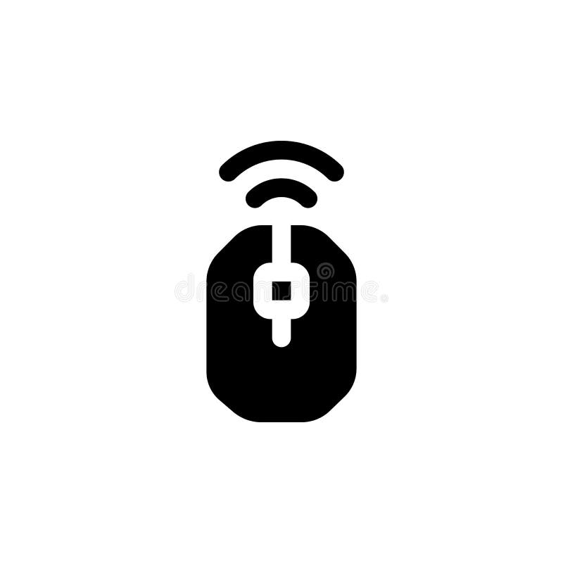 Mouse Wireless Vector Icon. Computer Component Icon Solid Style ...