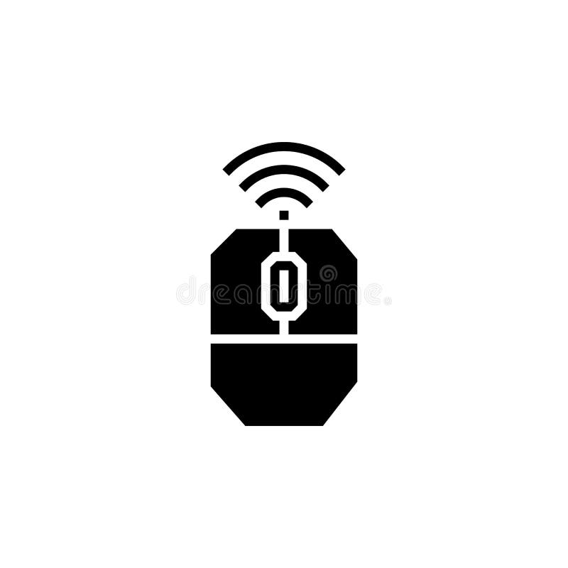 Mouse Wireless Vector Icon. Computer Component Icon Solid Style ...