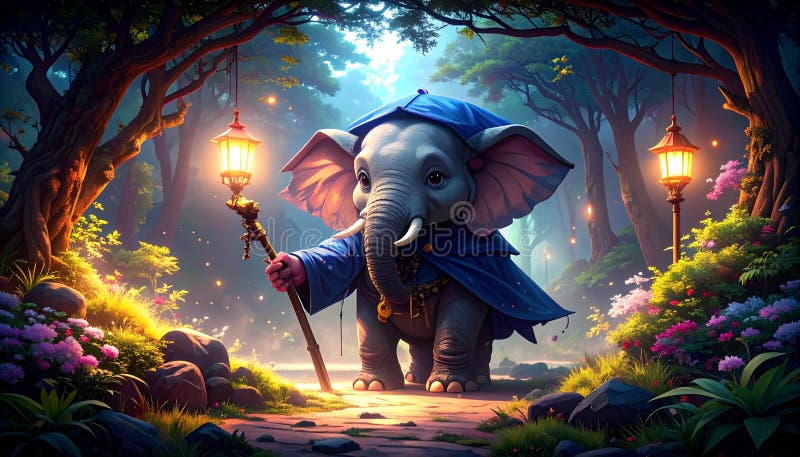 Mouse wizard stock illustration. Illustration of whimsical - 384373222