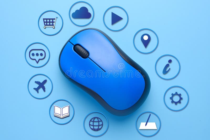 Mouse at work stock photo. Image of click, business - 239197072