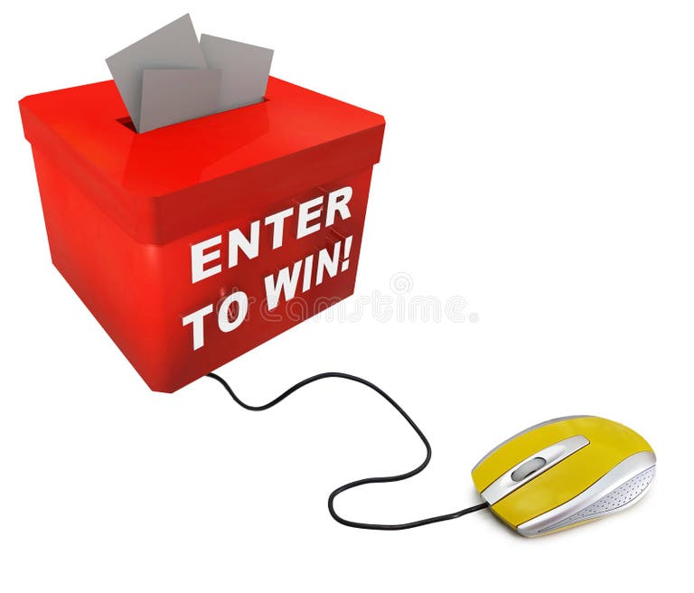 Mouse Yellow Modern Enter To Win Stock Illustration - Illustration of ...