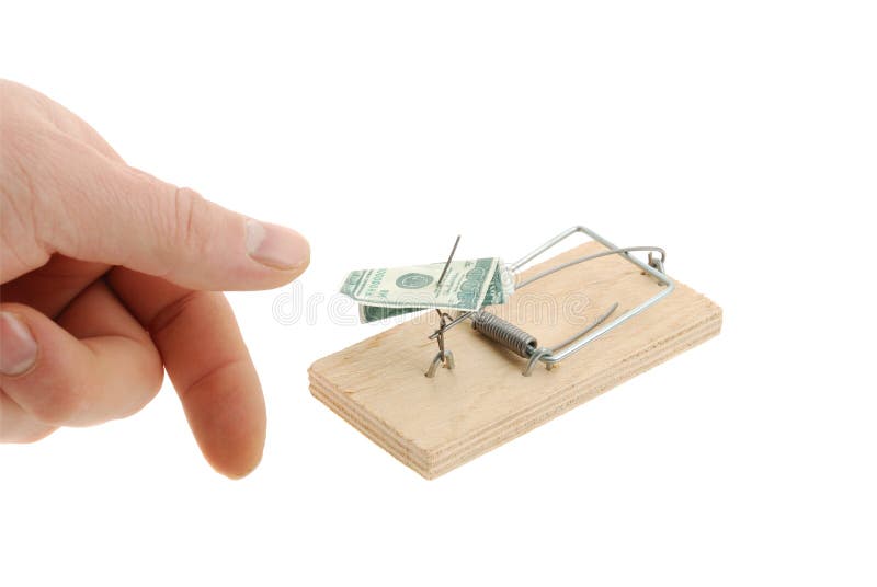 A mouse trap with money stock image. Image of mice, control - 30729561