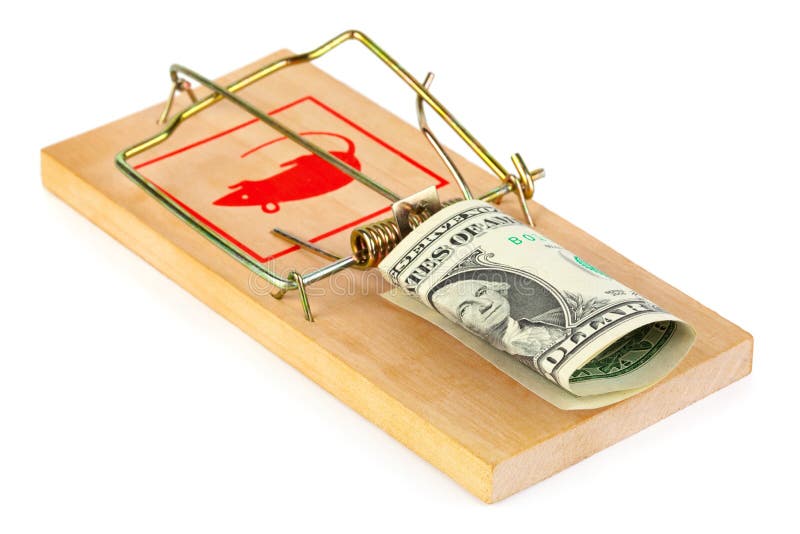 A mouse trap with money stock image. Image of mice, control - 30729561