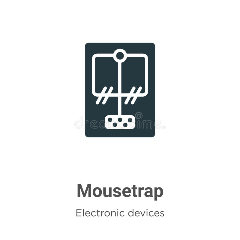 Mousetrap Vector Icon on White Background. Flat Vector Mousetrap Icon ...