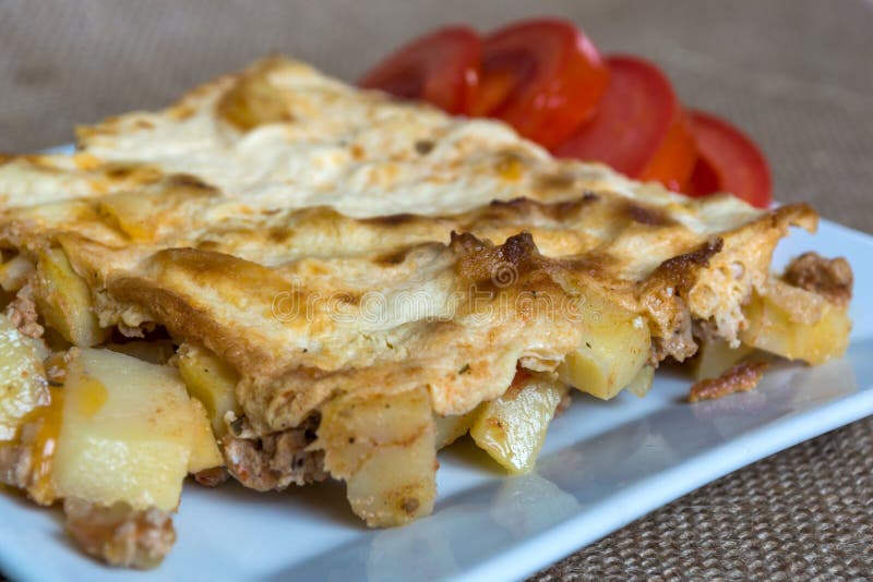 Bulgarian musaka stock photo. Image of herbs, meat, national - 32593076