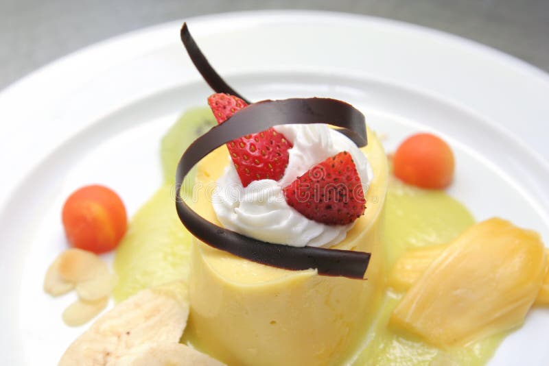 Mousse mango stock image. Image of pastry, appetizer, cream - 7932953