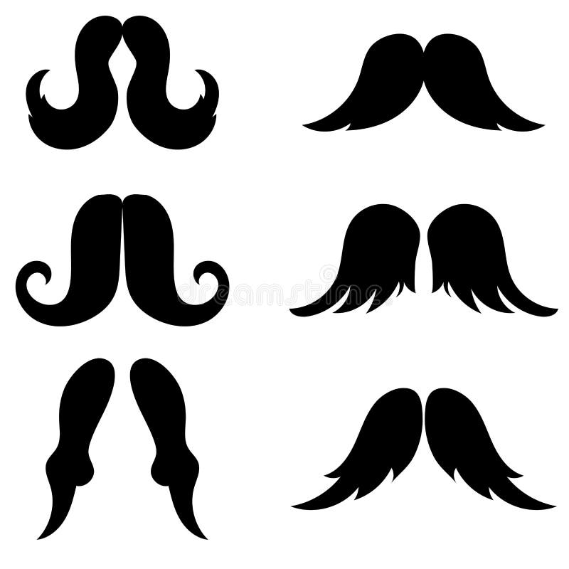 Moustache Shapes Stock Illustrations – 255 Moustache Shapes Stock ...