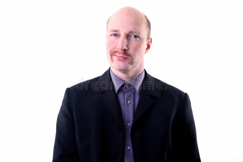 Moustache Happy Smug Businessman Stock Photo - Image of adult ...