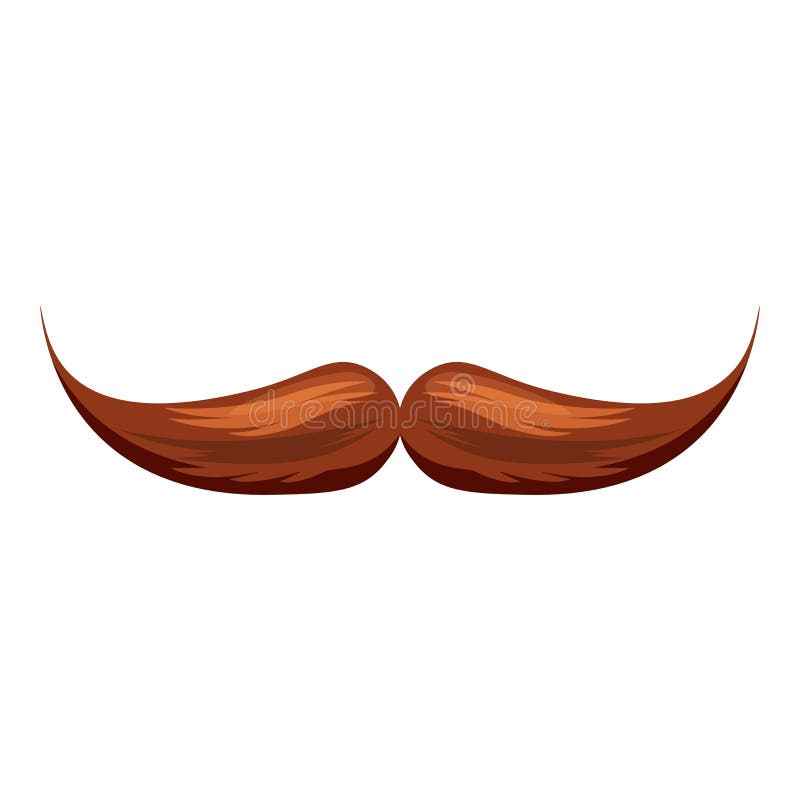 Moustache Icon, Cartoon Style Stock Vector - Illustration of mustachio ...