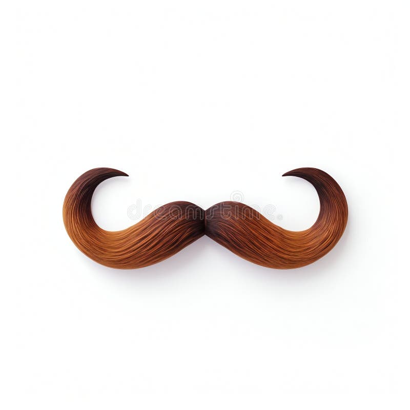 Moustache Isolated on White. Generative Ai Stock Illustration ...