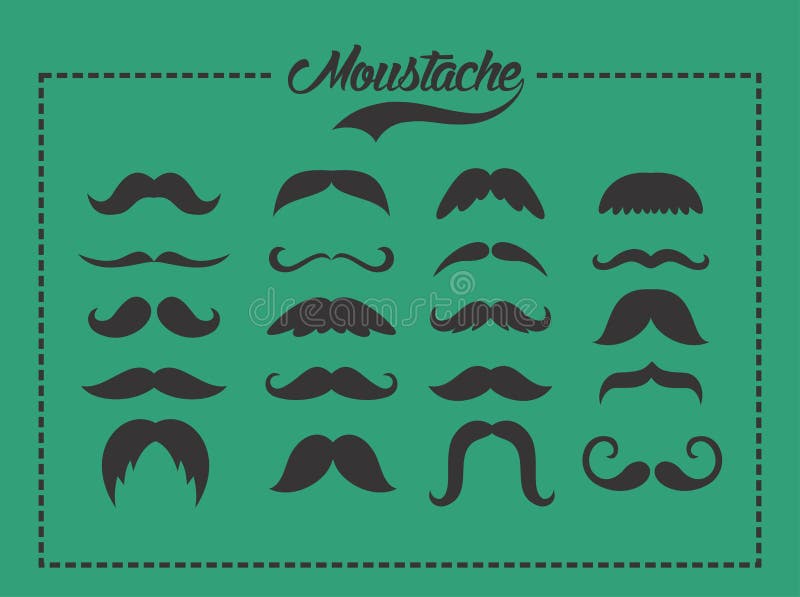 Moustache shapes set stock vector. Illustration of mustache - 75214462