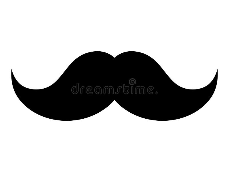 Moustache vector icon stock vector. Illustration of background - 115362873