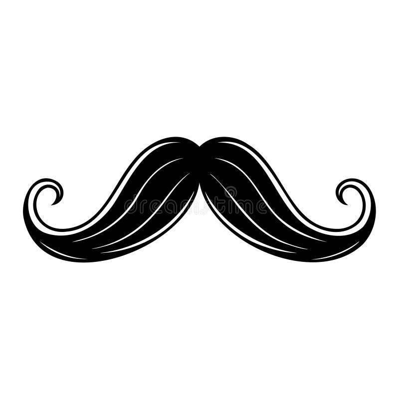 Moustache Vector Illustration Stock Vector - Illustration of simple ...