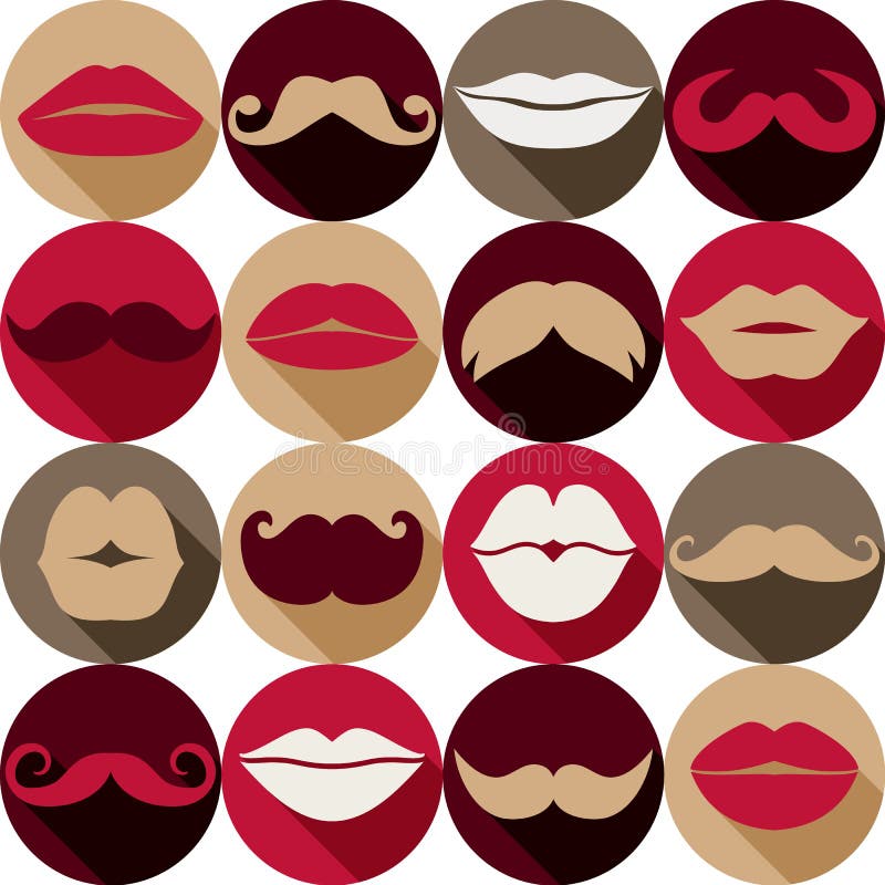 Moustaches set. stock vector. Illustration of design - 49265655