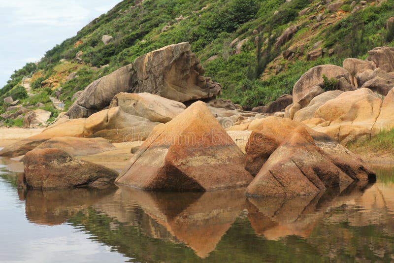 Mountain with Strange Stone Shape Stock Photo - Image of moutain, stone ...