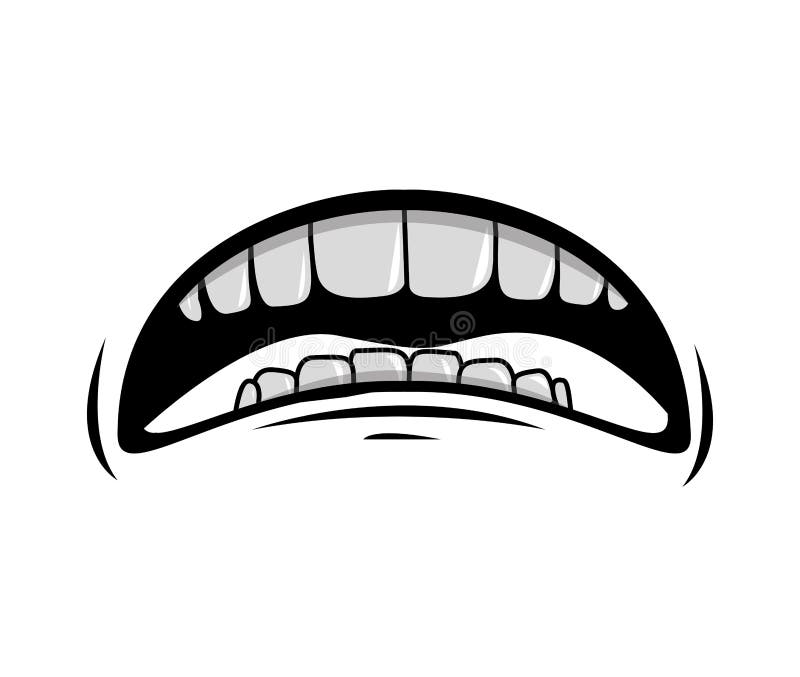 Mouth cartoon icon stock vector. Illustration of lips - 79946276