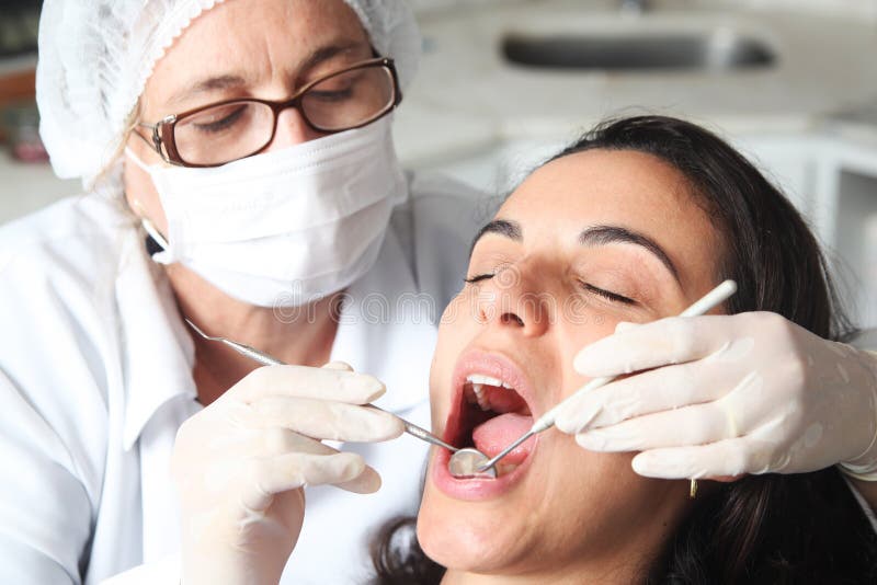 Mouth checkup stock photo. Image of hygiene, latin, caucasian - 22879080