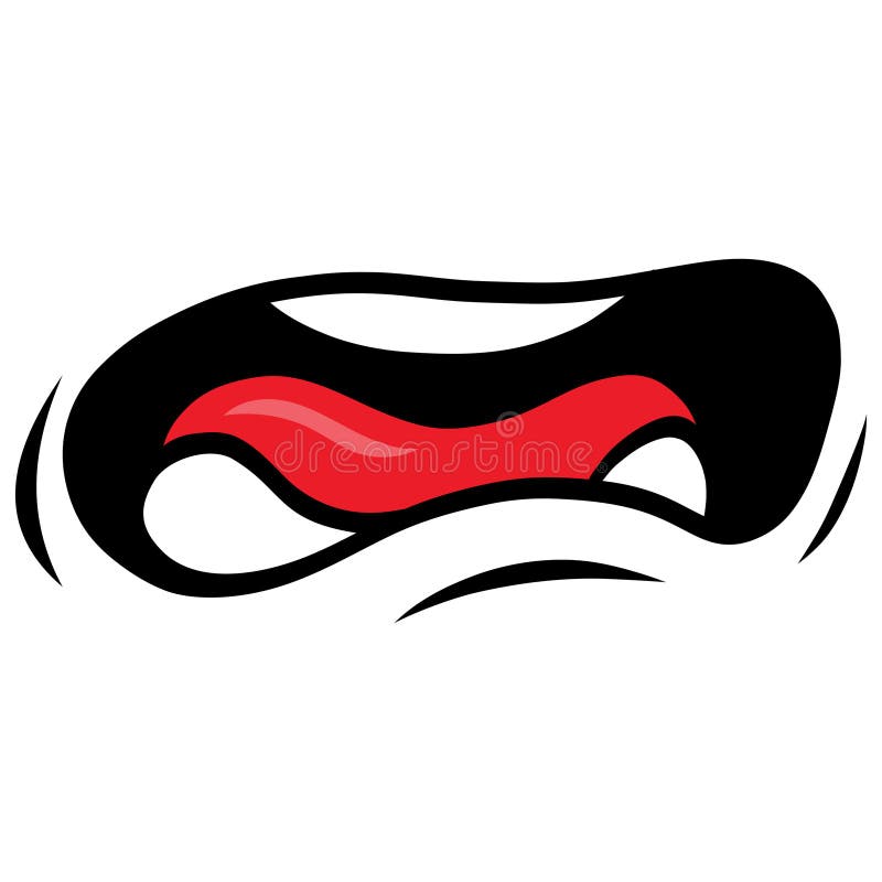 Mouth Crying Cartoon Face Expression Drawing Vector Illustration Stock ...