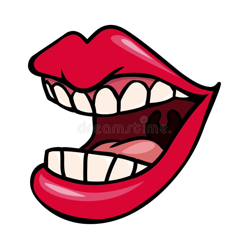 Mouth design stock vector. Illustration of bite, happy - 47521511