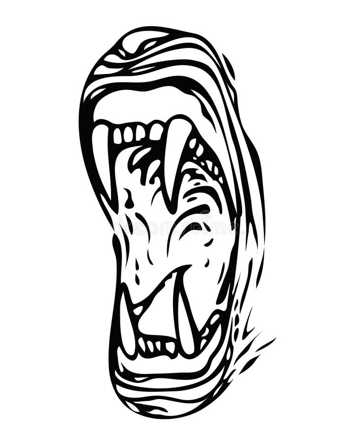 Mouth feline (vector) stock vector. Illustration of unreal - 7436879