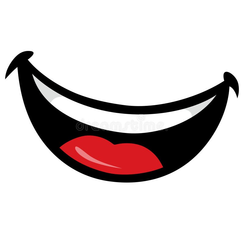 Mouth Laughing Cartoon Drawing Illustration Vector Stock Vector ...