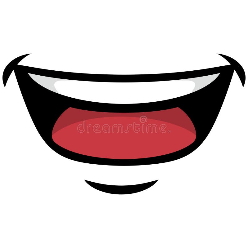 Mouth Laughing Cartoon Drawing Illustration Vector Stock Illustration ...