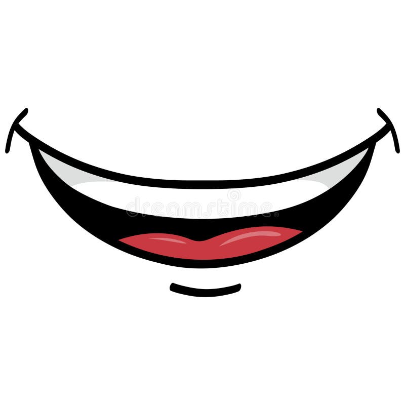 Mouth Laughing Cartoon Drawing Vector Illustration Stock Vector ...