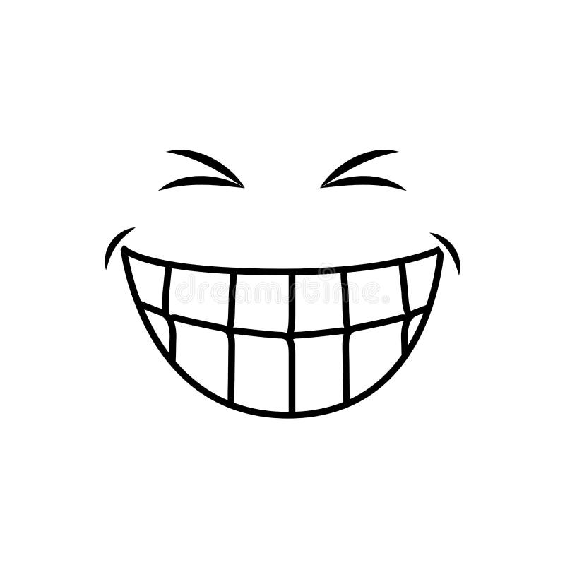 Smiley Face with a Missing Tooth Stock Illustration - Illustration of ...