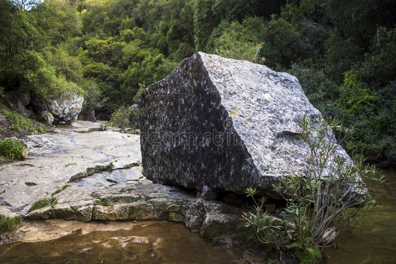 The Mouth of the Oren Stream on Mount Carmel in Israel with Natural ...