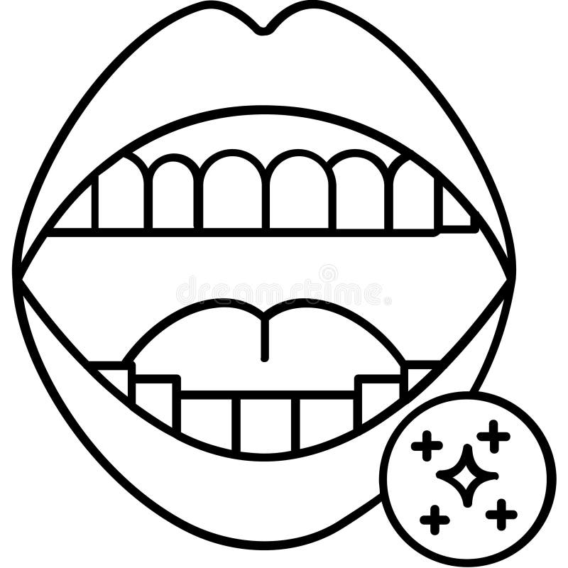 Mouth Outline Vector Icon that Can Easily Edit or Modify. Stock Vector ...