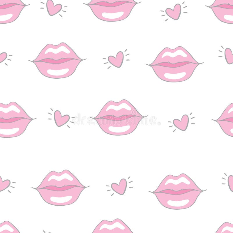 Mouth Pop Art Vector Seamless Pattern Stock Vector - Illustration of ...