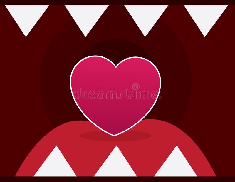 Mouth Sharp Teeth Heart stock vector. Illustration of concept - 42629838