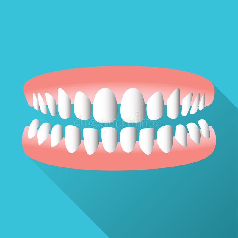 Mouth with Teeth. Vector Illustration Decorative Design Stock Vector ...