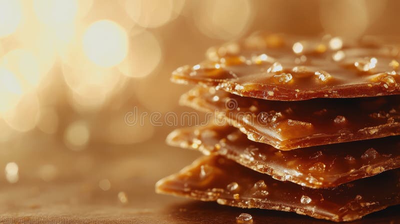 Peanut Brittle Stacked on Smooth Gradient Background Stock Photo ...