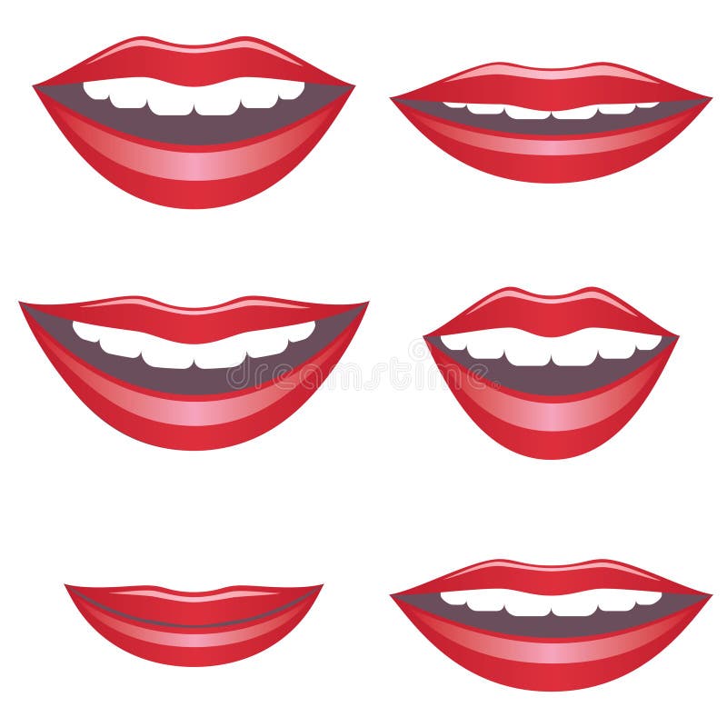 Laughing red lips stock vector. Illustration of laughing - 3099886