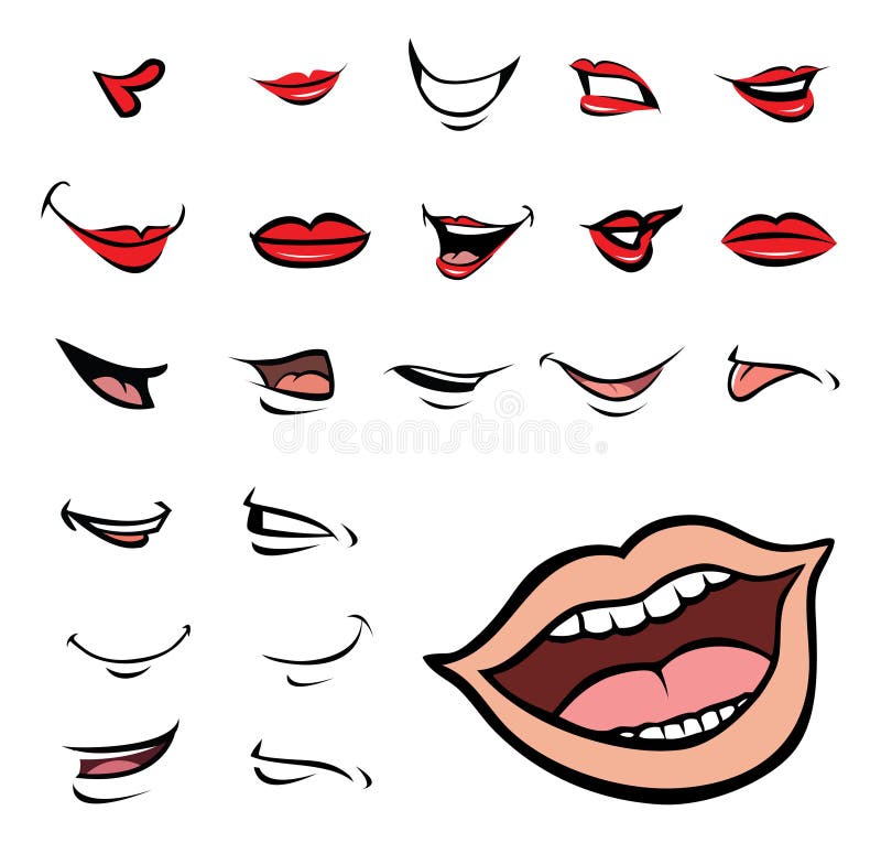 Mouths collection stock vector. Illustration of cartoon - 17651674