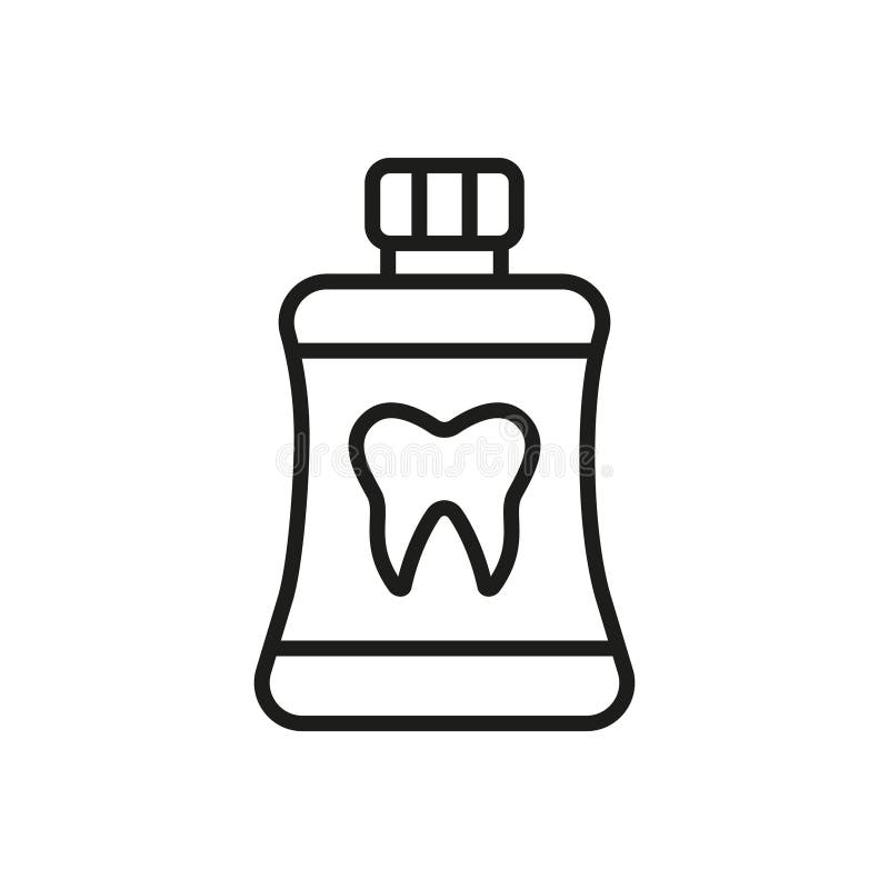 Mouthwash Bathroom Icon Vector Basic Design Simple and Modern Stock Vector - Illustration of ...