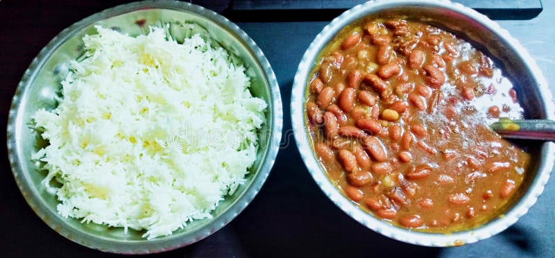 Mouthwatering Indian Meal Rajma Rice Stock Photo - Image of meal, rajma ...