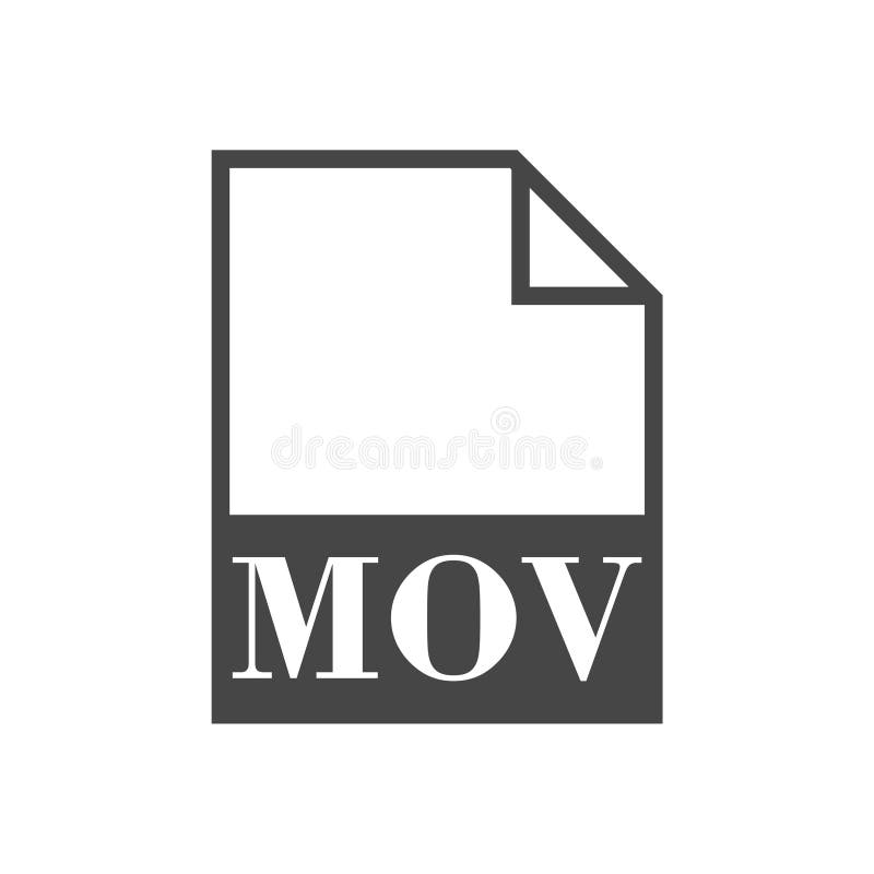 MOV file icon stock vector. Illustration of format, digital - 95315791