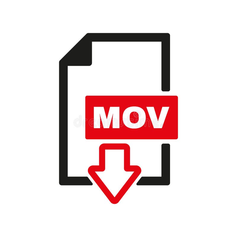 The MOV Icon. Video File Format Symbol Stock Vector - Illustration of ...